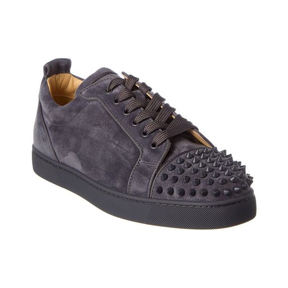 Christian Louboutin | Shoes | Christian Louboutin Suede Sneaker Grey ...